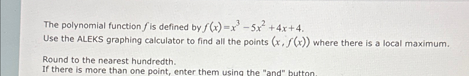 Solved The polynomial function f ﻿is defined by | Chegg.com