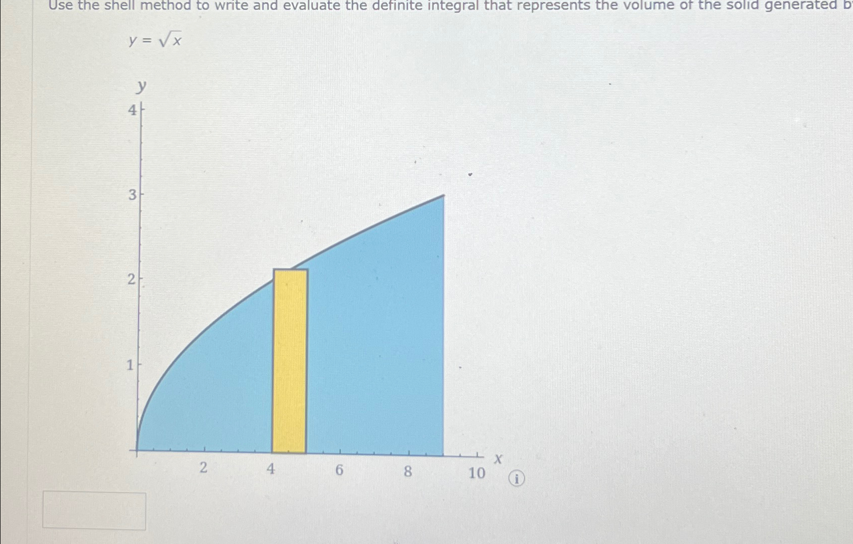 Solved Use the shell method to write and evaluate the | Chegg.com