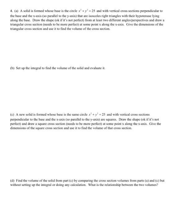 Solved 2. If you are using the disk/washer method to find | Chegg.com