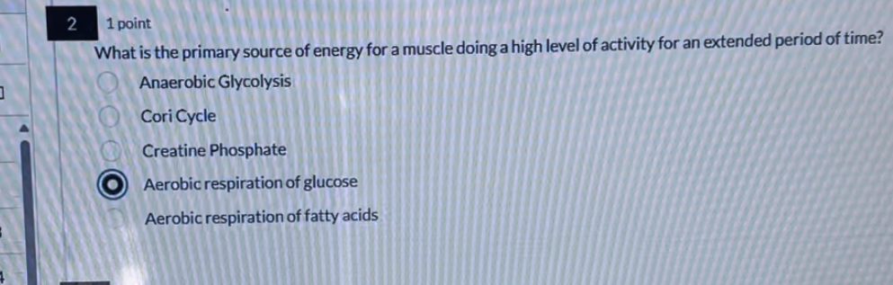 Solved 21 ﻿pointWhat is the primary source of energy for a | Chegg.com