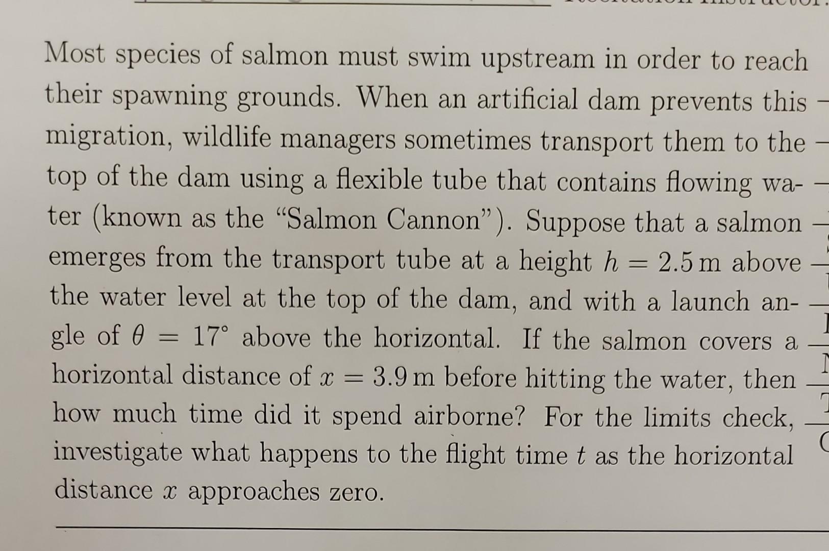 Solved Most species of salmon must swim upstream in order to | Chegg.com