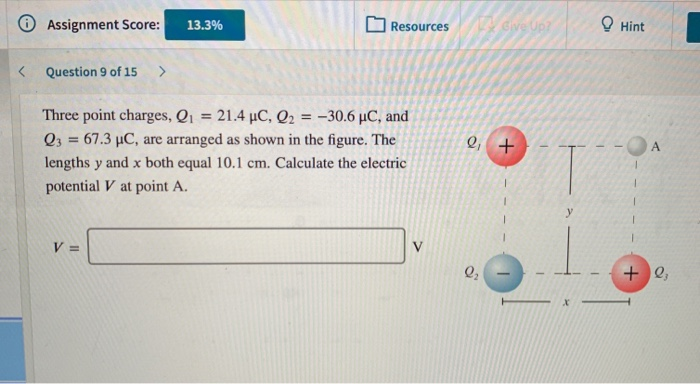 Solved Assignment Score: 13.3% Resources Give up Hint Check | Chegg.com