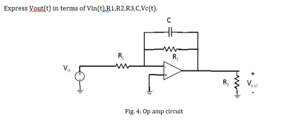 Solved Express Vout( t ﻿in terms of | Chegg.com