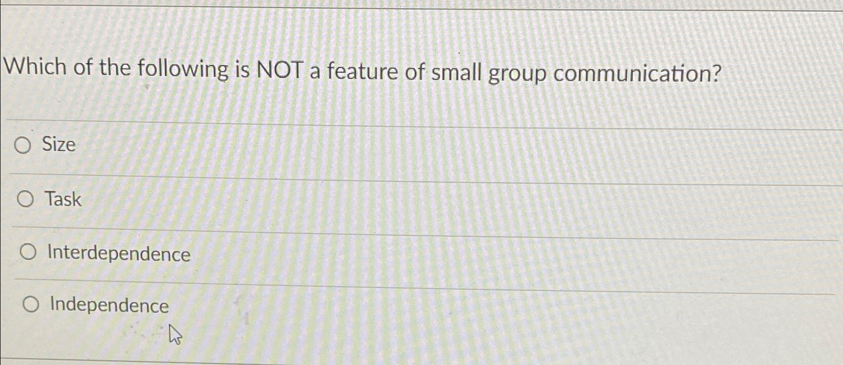 Solved Which of the following is NOT a feature of small | Chegg.com
