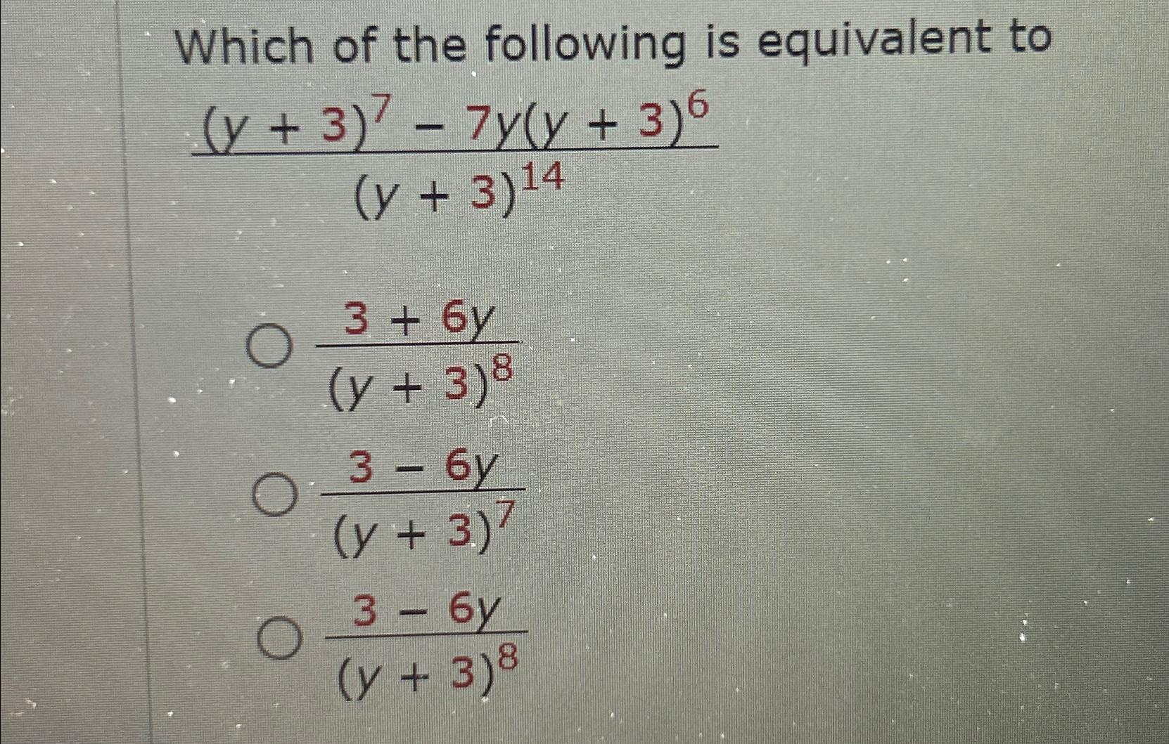 Solved Which of the following is equivalent | Chegg.com