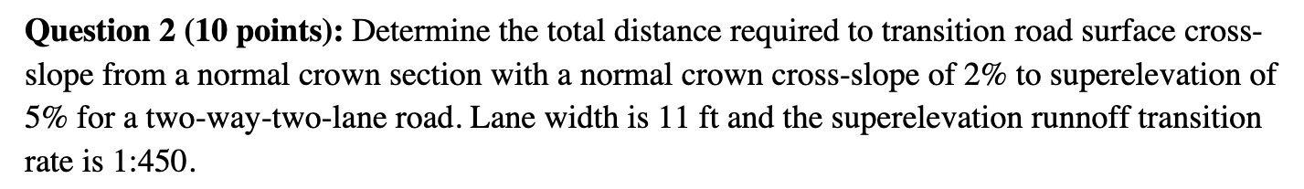 Solved Question 2 (10 ﻿points): Determine the total distance | Chegg.com
