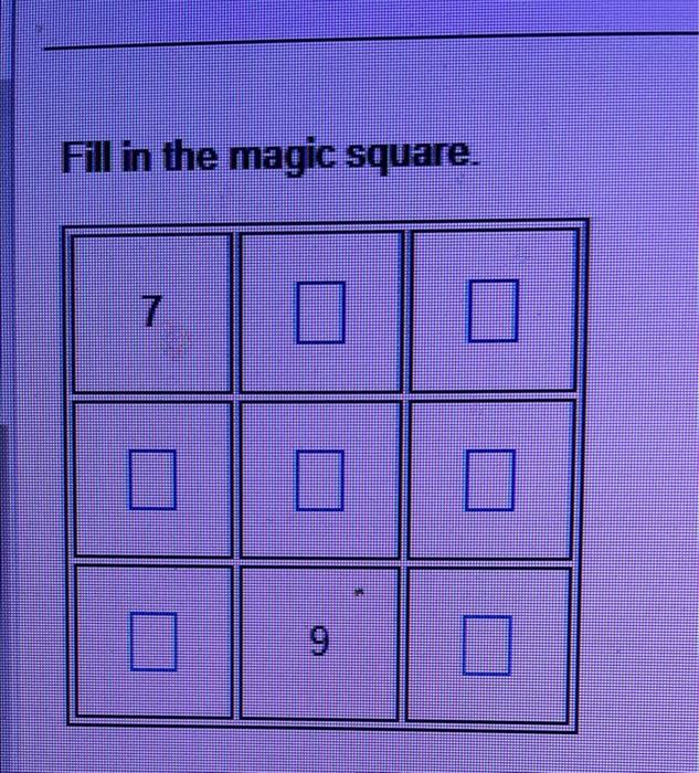 Solved find a 3-by-3 magic square using the numbers | Chegg.com