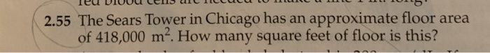 Solved Teu VIUUU Ceng U cucu 2.55 The Sears Tower in Chicago | Chegg.com