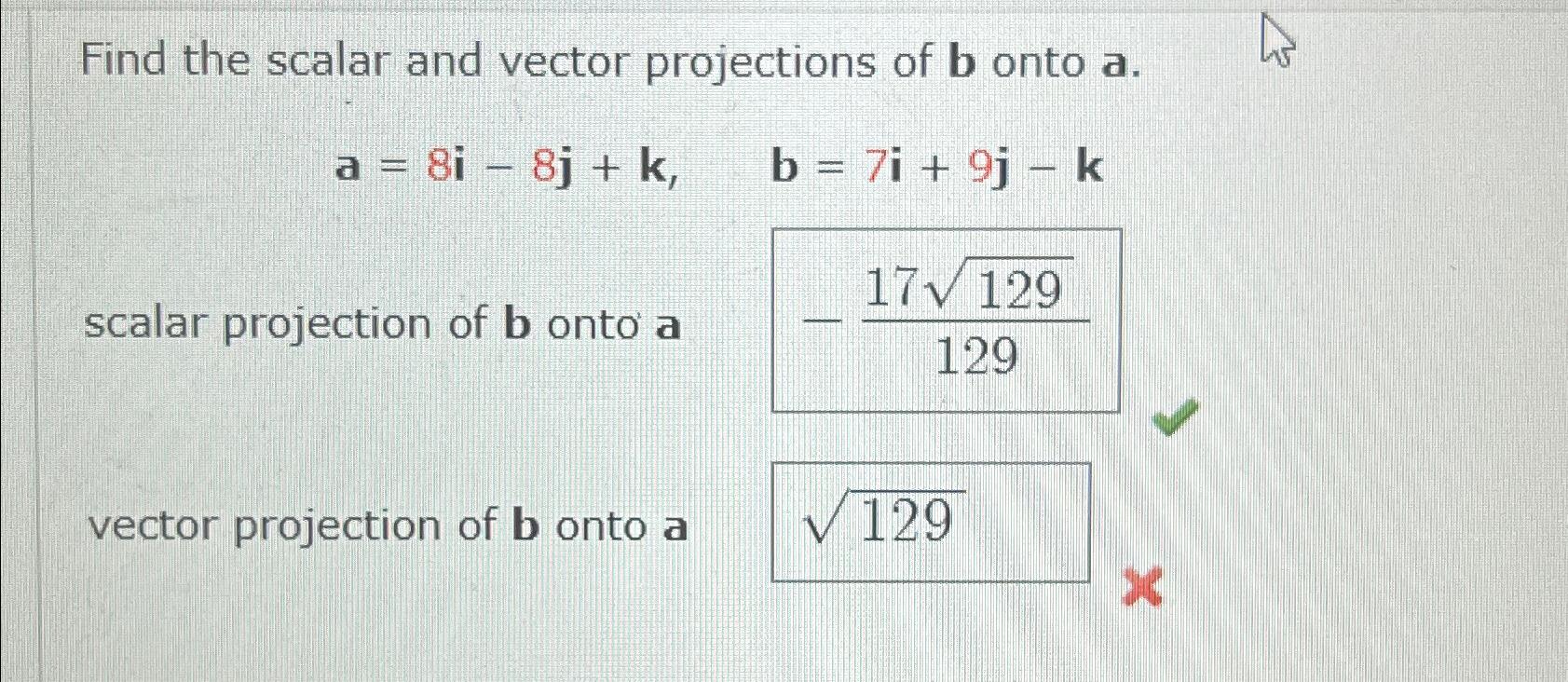 Find The Scalar And Vector Projections Of B ﻿onto