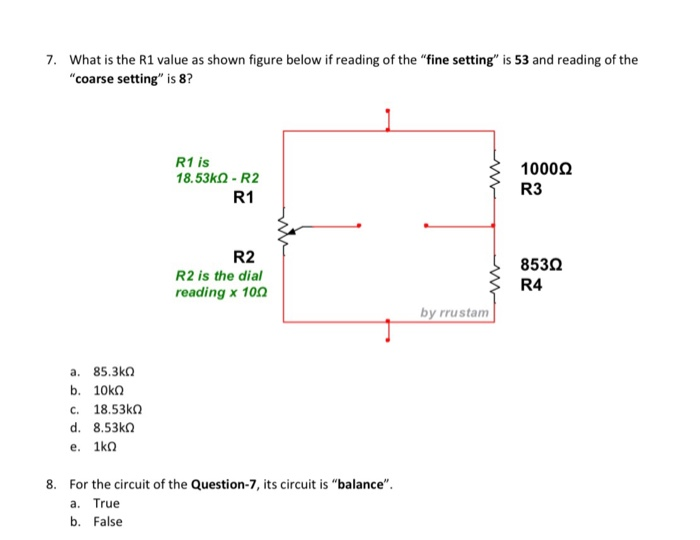 Solved 7. What is the R1 value as shown figure below if | Chegg.com