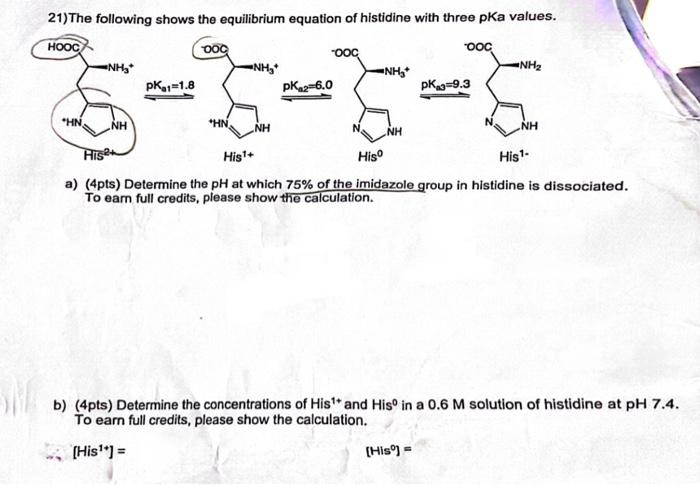 Solved 21)The following shows the equilibrium equation of | Chegg.com