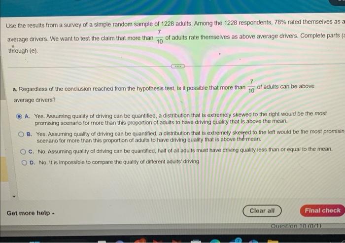 Solved Use the results from a survey of a simple random | Chegg.com