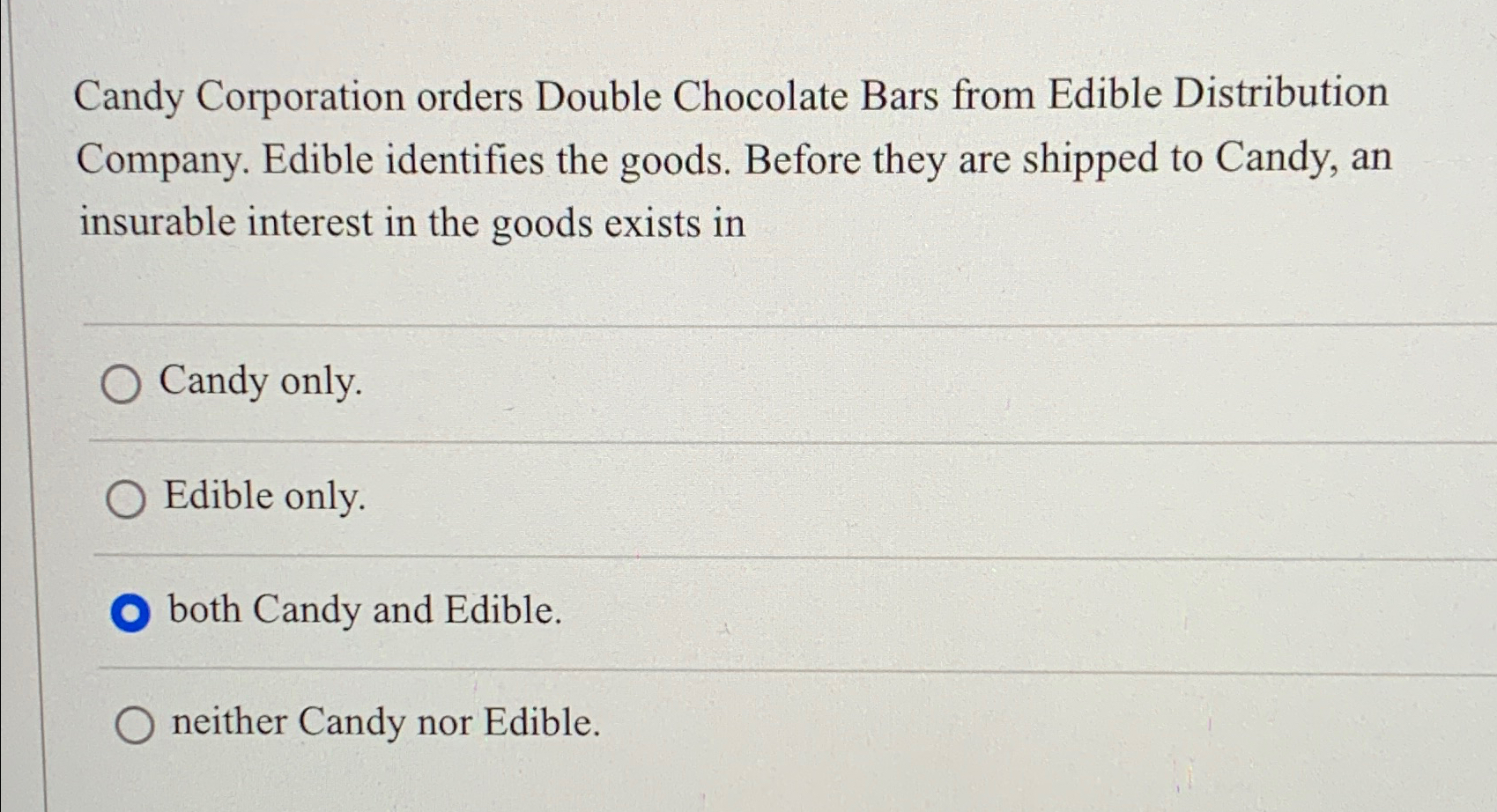 Solved Candy Corporation orders Double Chocolate Bars from | Chegg.com