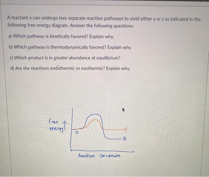 Solved A reactant x can undergo two separate reaction | Chegg.com