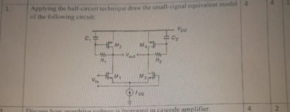 Solved Applying the half-circuit technique draw the | Chegg.com