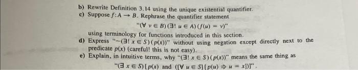 8. There is a third quantifier, called the "unique | Chegg.com