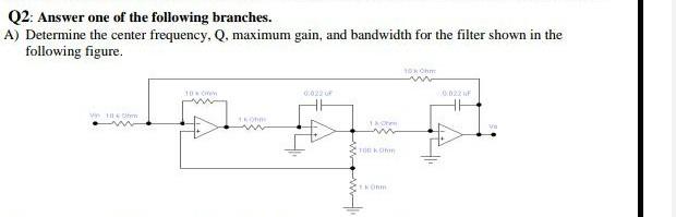Q2: Answer one of the following branches. A) | Chegg.com
