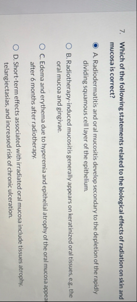 Solved Which of the following statements related to the | Chegg.com