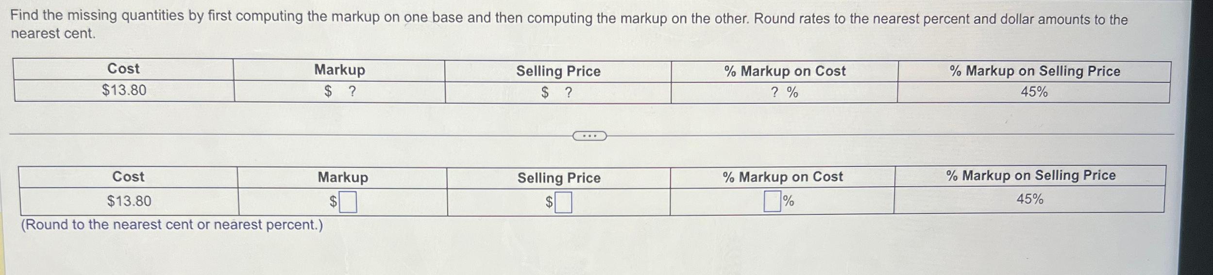 Solved Find the missing quantities by first computing the | Chegg.com