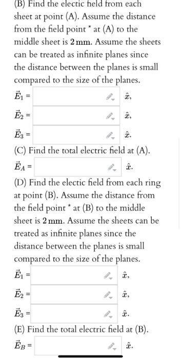 Solved Three large circular charged sheets are placed | Chegg.com