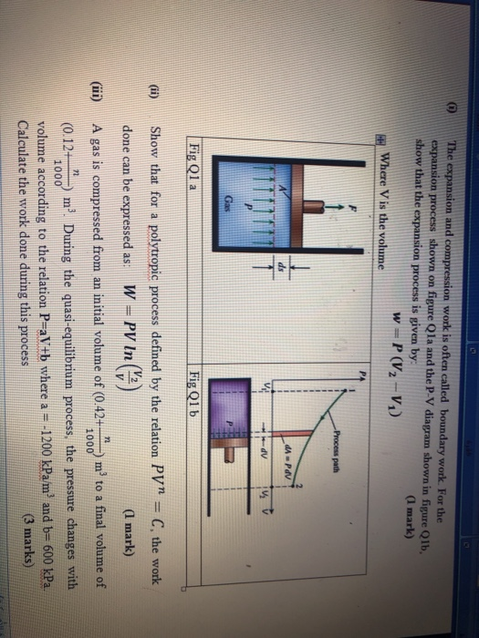 Solved The expansion and compression work is often called | Chegg.com