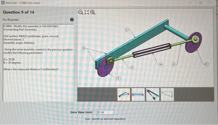 E10802: Modify this assembly in SOLIDWORKS | Chegg.com
