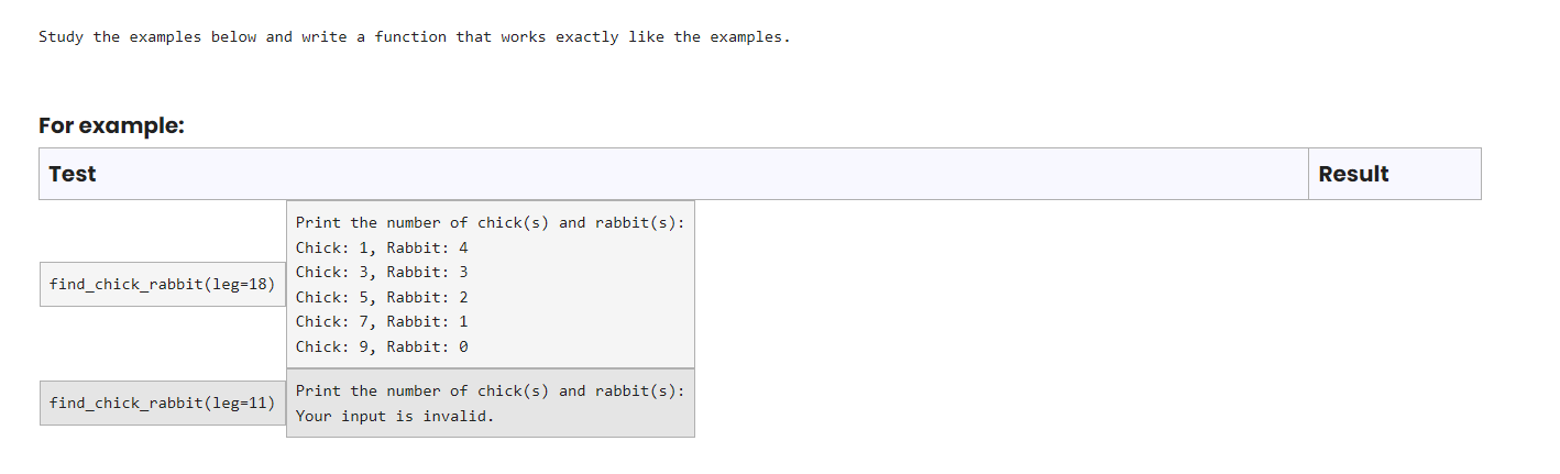 Solved Study the examples below and write two functions that | Chegg.com