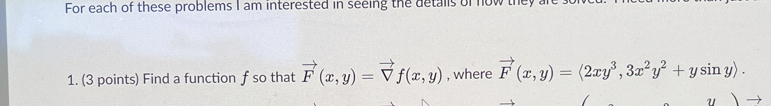 Solved (3 ﻿points) ﻿Find a function f ﻿so that | Chegg.com