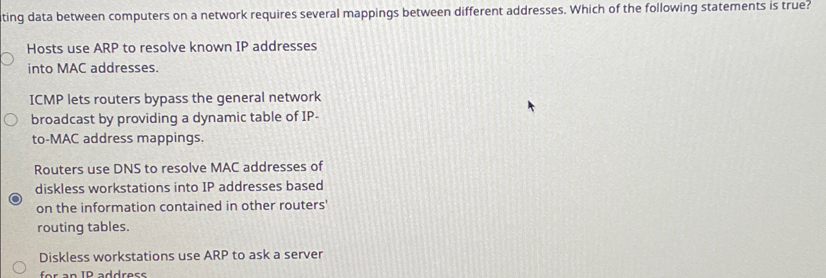 Solved ting data between computers on a network requires | Chegg.com