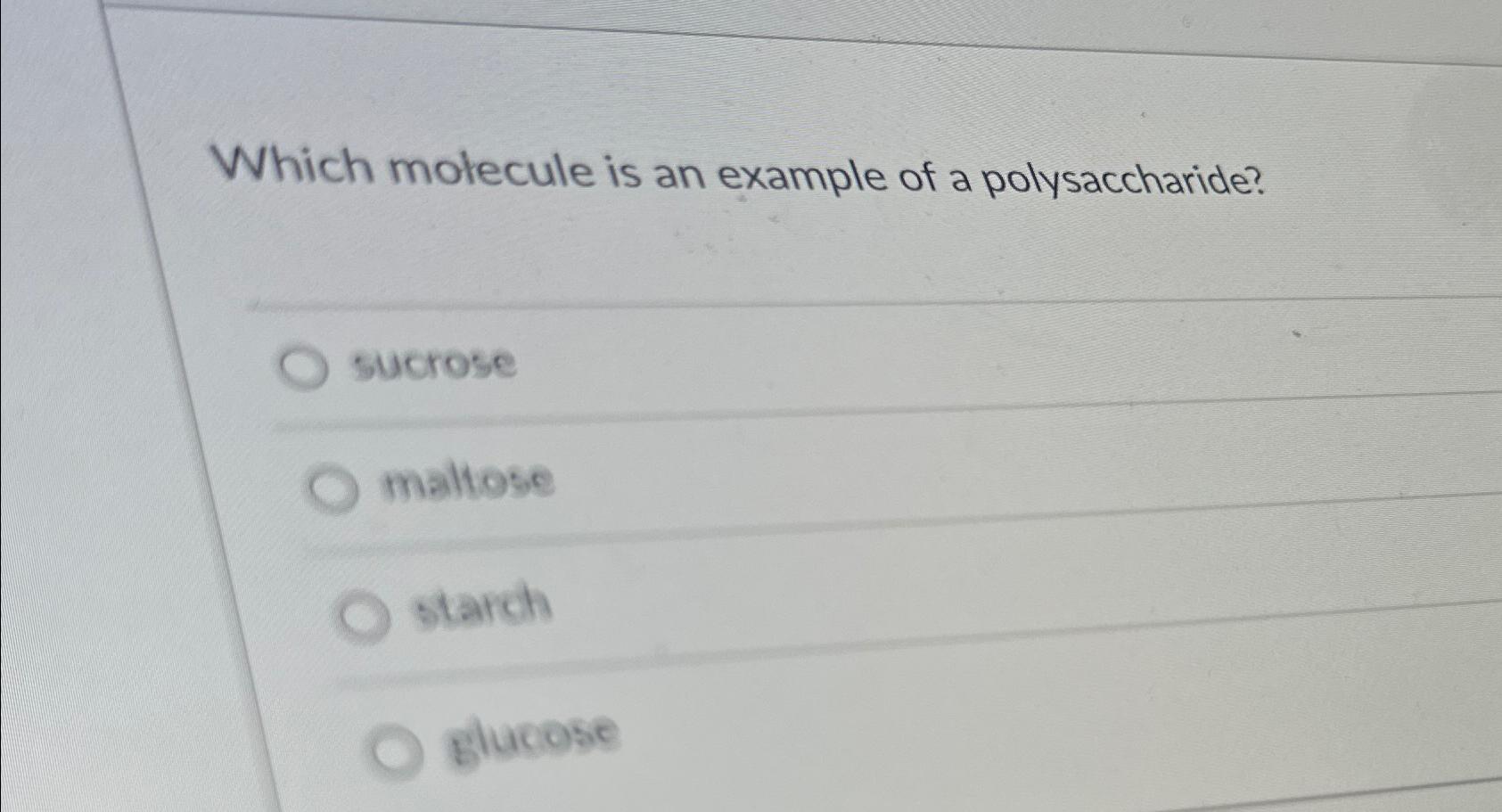 Solved Which motecule is an example of a | Chegg.com