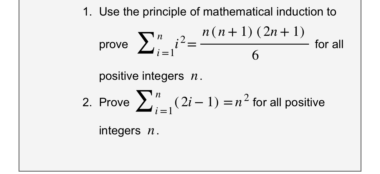 Solved Use the principle of mathematical induction to prove | Chegg.com