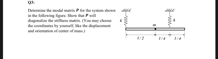 Solved Q3: U Determine the modal matrix P for the system | Chegg.com