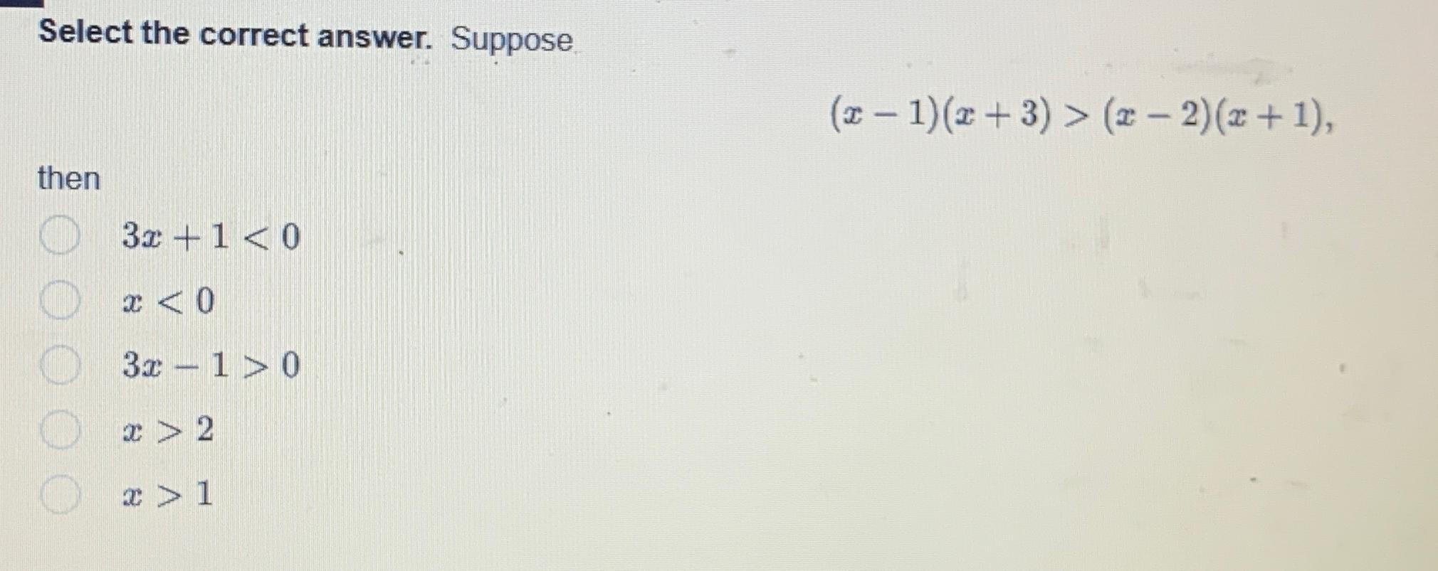 Solved Select the correct answer. | Chegg.com