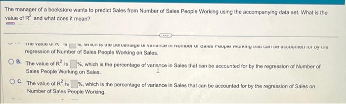 Solved The manager of a bookstore wants to predict Sales | Chegg.com