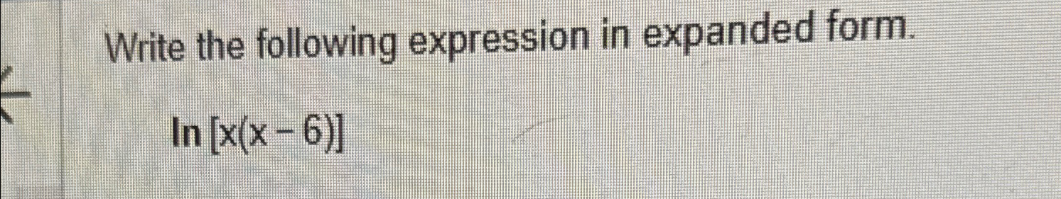 Solved Write the following expression in expanded | Chegg.com