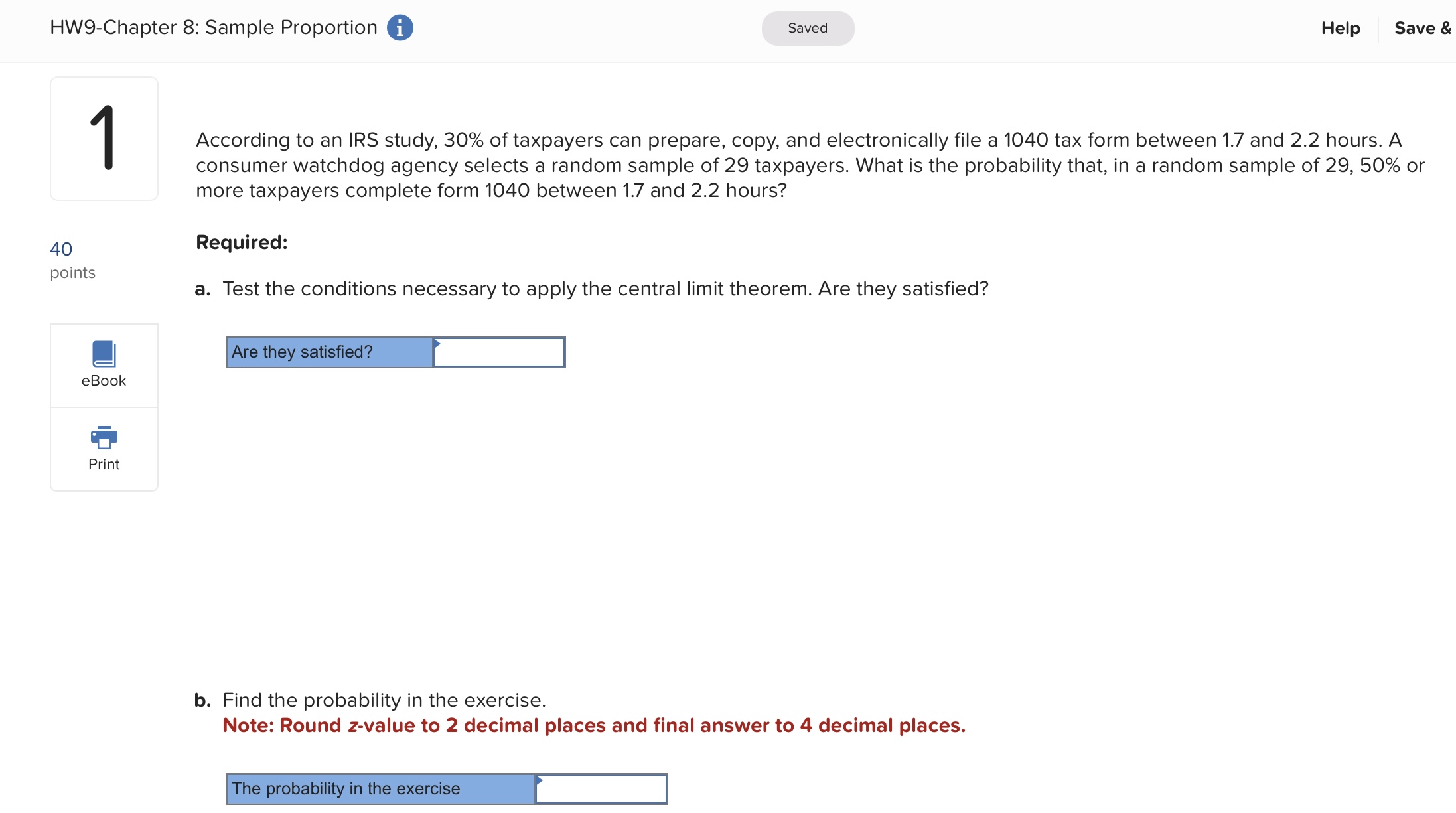 Solved 1 points According to an IRS study, 30% of taxpayers | Chegg.com