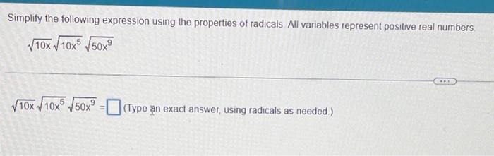 Solved Simplify the following expression using the | Chegg.com