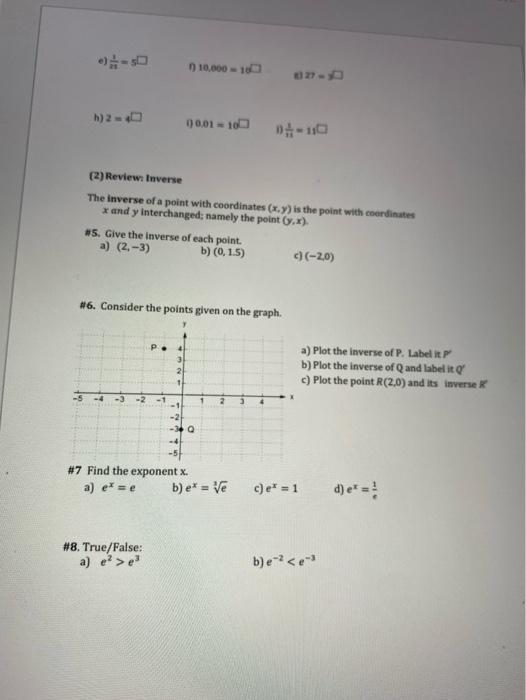 Math 1022 Worksheet 19 Getting Ready for the | Chegg.com