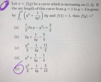 Solved Integration, arc length | Chegg.com