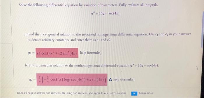 [Solved]: Solve the following differential equation by vari