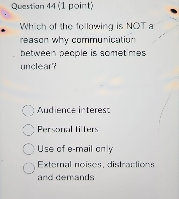 Solved Question 44 (1 ﻿point)Which of the following is NOT a | Chegg.com
