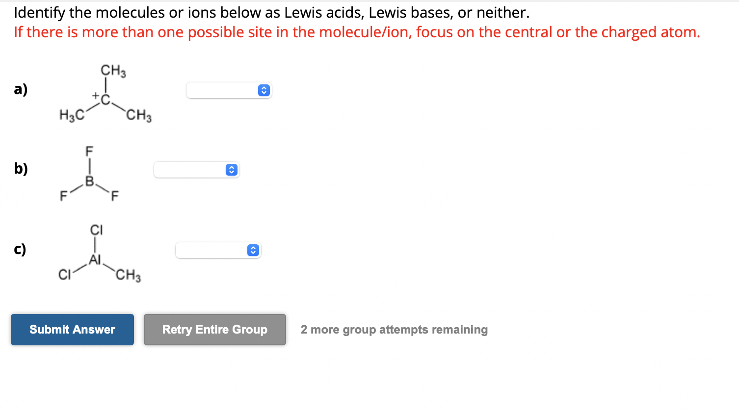 Solved Identify the molecules or ions below as Lewis acids, | Chegg.com