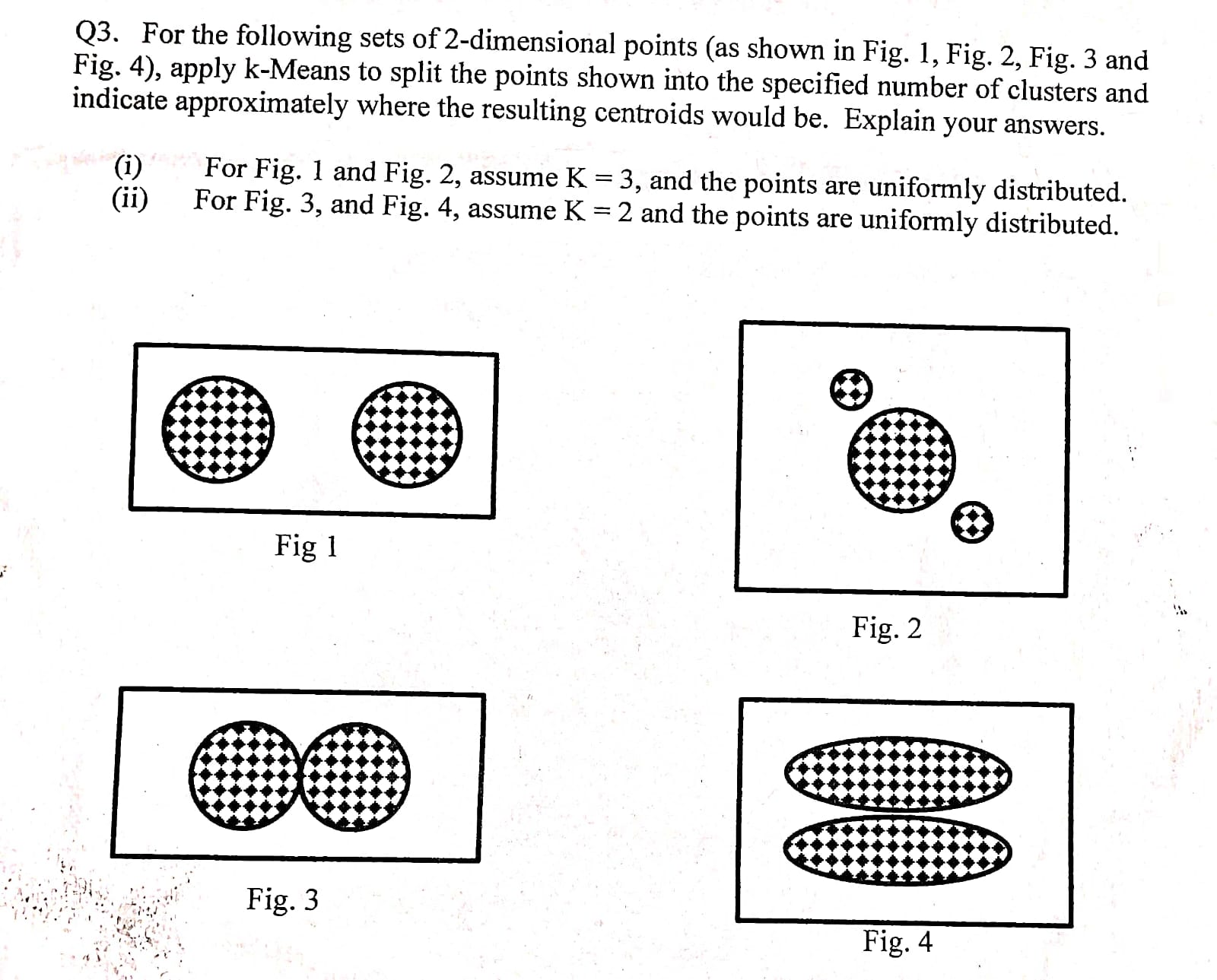 Solved Q3. ﻿For the following sets of 2-dimensional points | Chegg.com