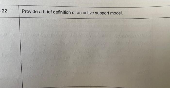 Solved Provide a brief definition of an active support | Chegg.com