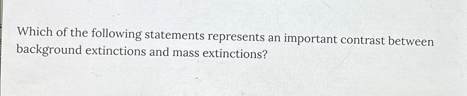 Solved Which of the following statements represents an | Chegg.com