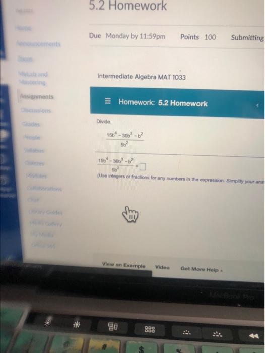 Solved 5.2 Homework Due Monday by 11:59pm Points 100 | Chegg.com