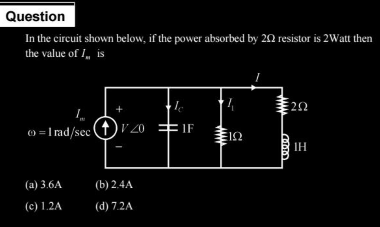QuestionIn the circuit shown below, if the power | Chegg.com