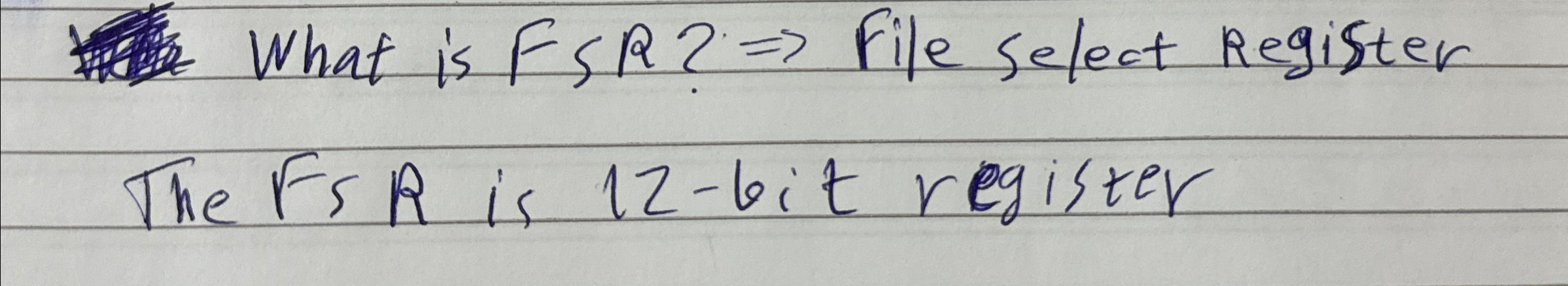 Solved What is FSR? => ﻿File select RegisterThe FsR is | Chegg.com