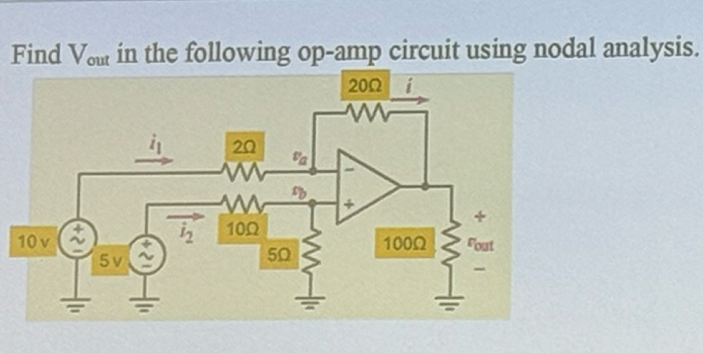Solved Find Vout in ﻿the following op-amp circuit using | Chegg.com