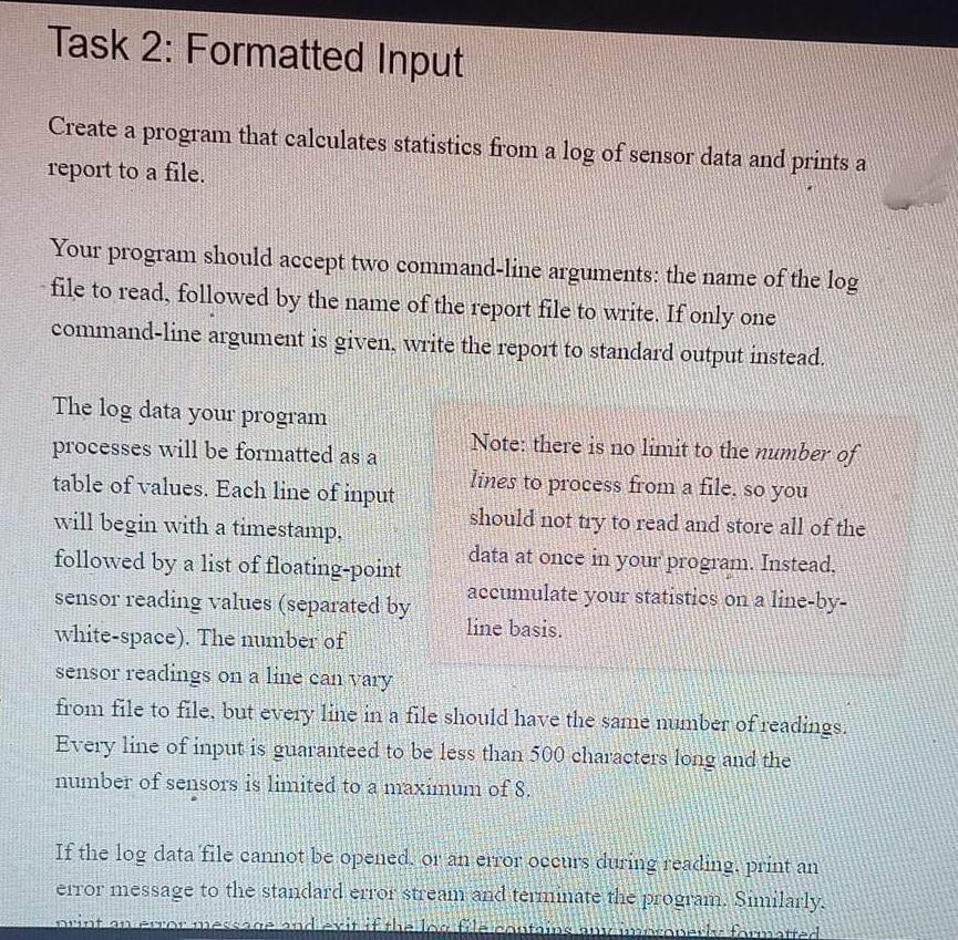 Solved Create a program that prints the contents of input | Chegg.com
